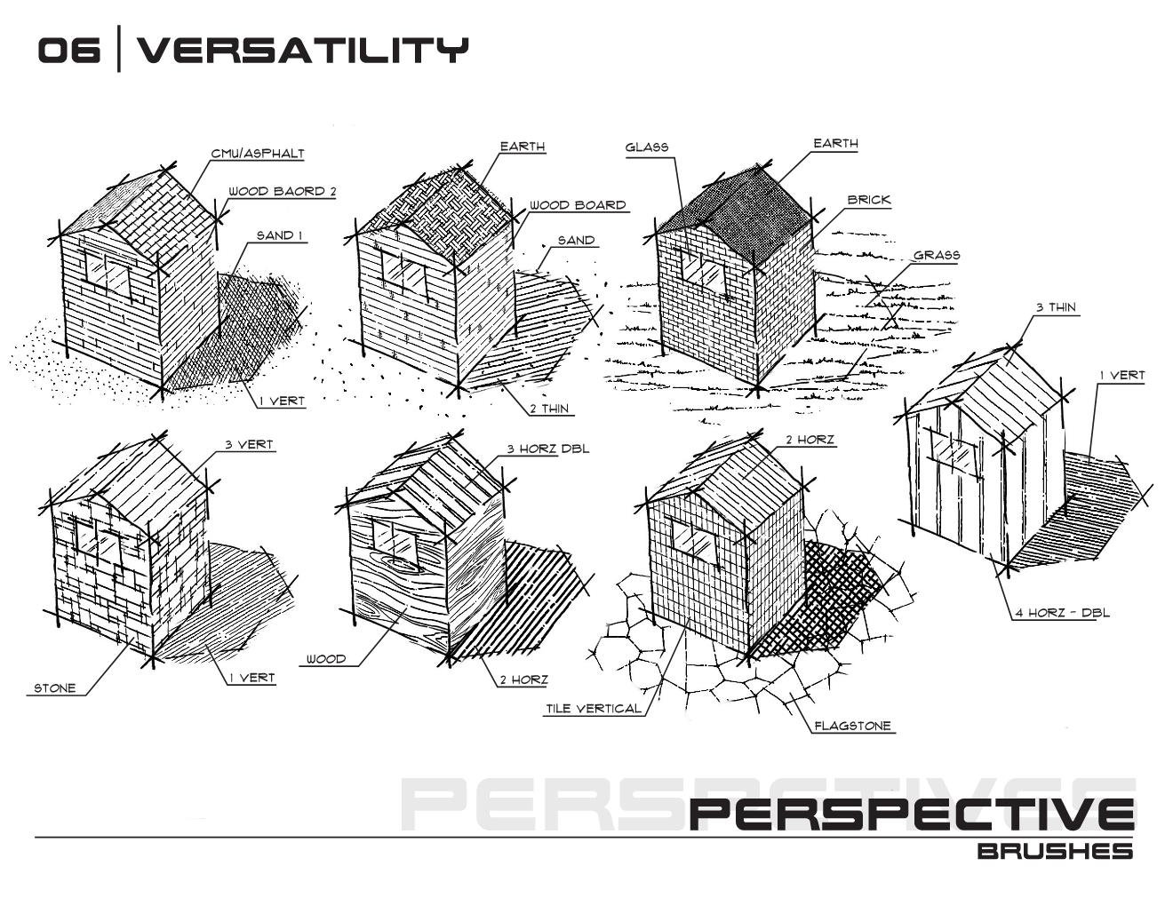 Architecture Sketch Hatch Set - Architecture Brush Set for Procreate ...
