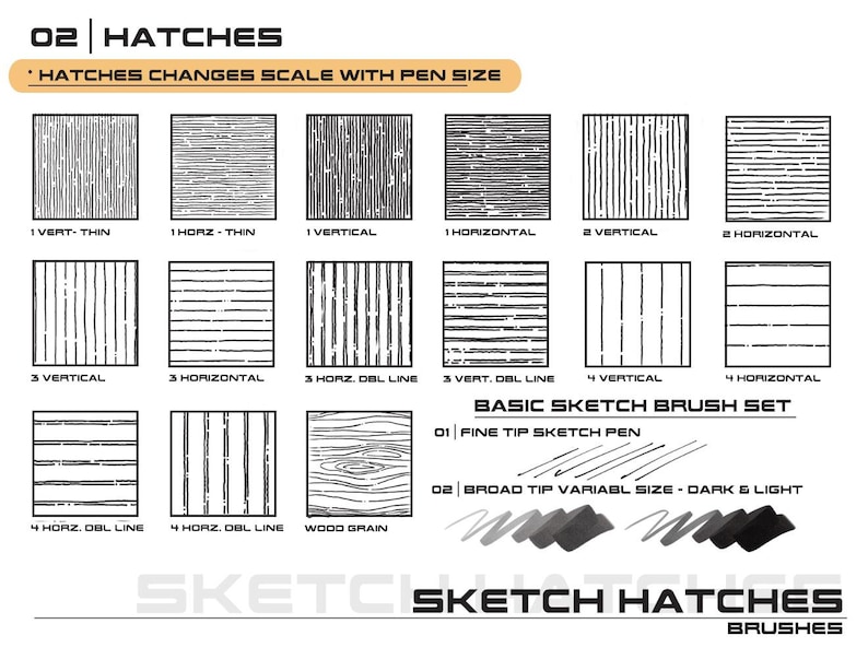 Architecture Sketch Hatch Set - Architecture Brush Set for Procreate ...