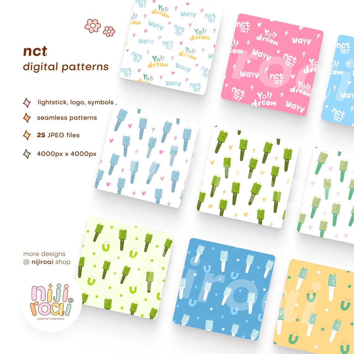 NCT Dream, NCT 127 Kpop Digital Pattern, Nctzens Wallpaper Pack - Etsy