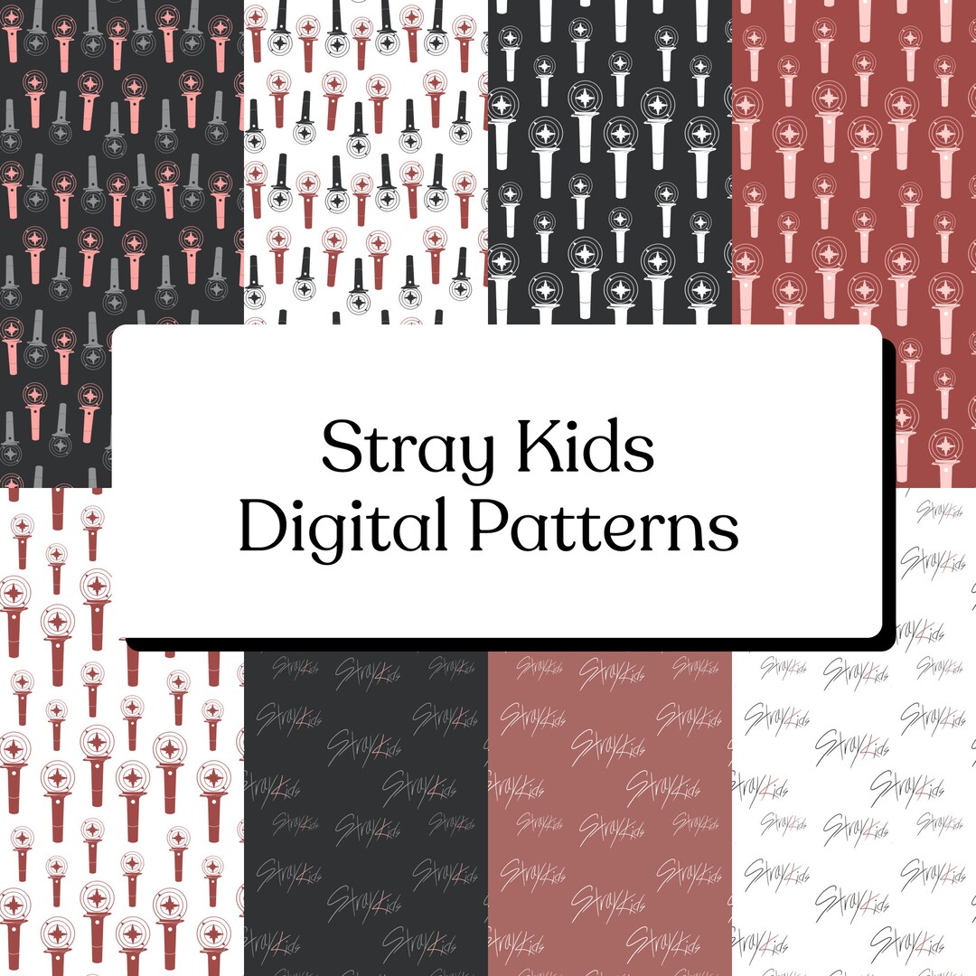 Stray Kids Kpop Digital Pattern Wallpaper Pack for Merch - Etsy