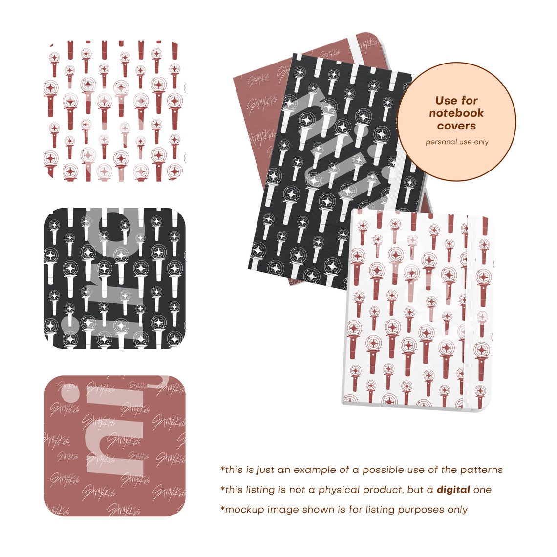 Stray Kids Kpop Digital Pattern, Wallpaper Pack for Merch - Etsy