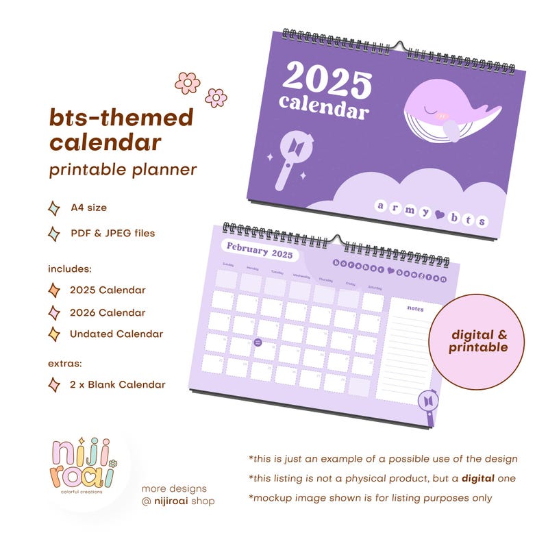 2026 Bts Calendar - Etsy