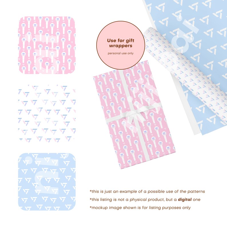 Seventeen Digital Patterns Kpop Digital Papers for Planner Wallpaper ...