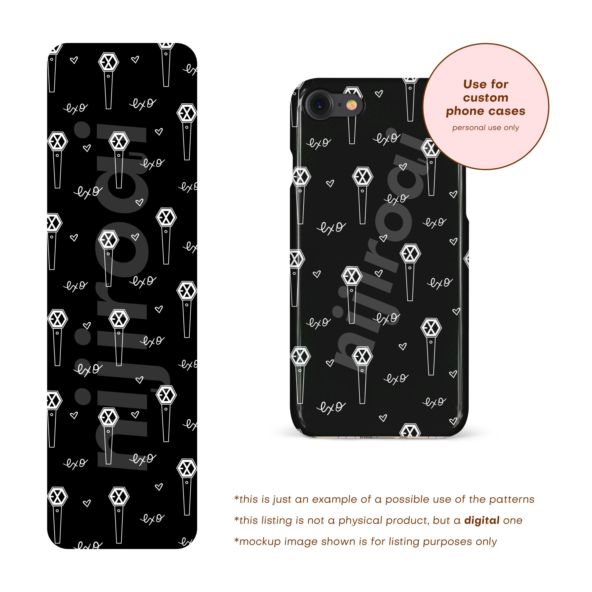 EXO Kpop Digital Pattern, Wallpaper Pack for Merch - Etsy