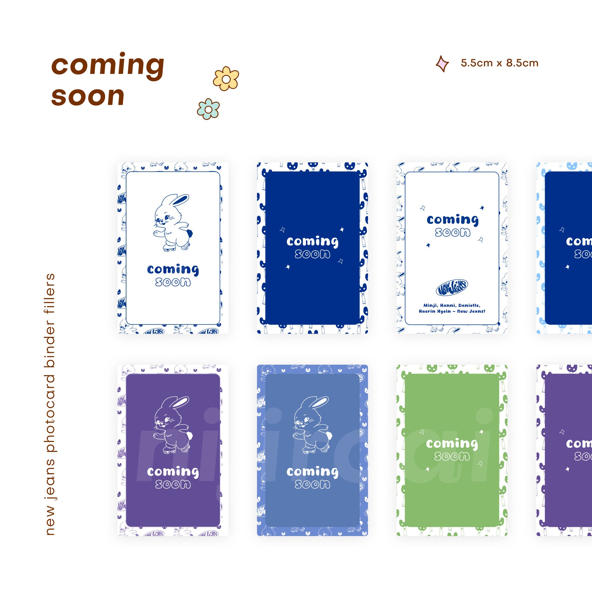 New Jeans Photocard Binder Fillers Placeholders KPOP Design Set 50 ...