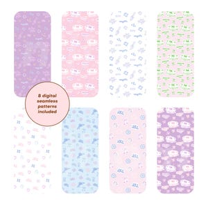 Illit Cherish Cute Digital Paper K-pop Magnetic Patterns for Planners ...