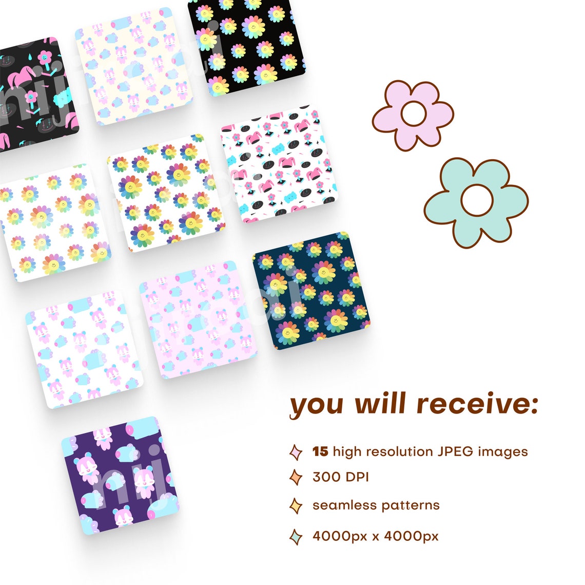 BTS J-hope Kpop Digital Pattern, Wallpaper Pack - Etsy