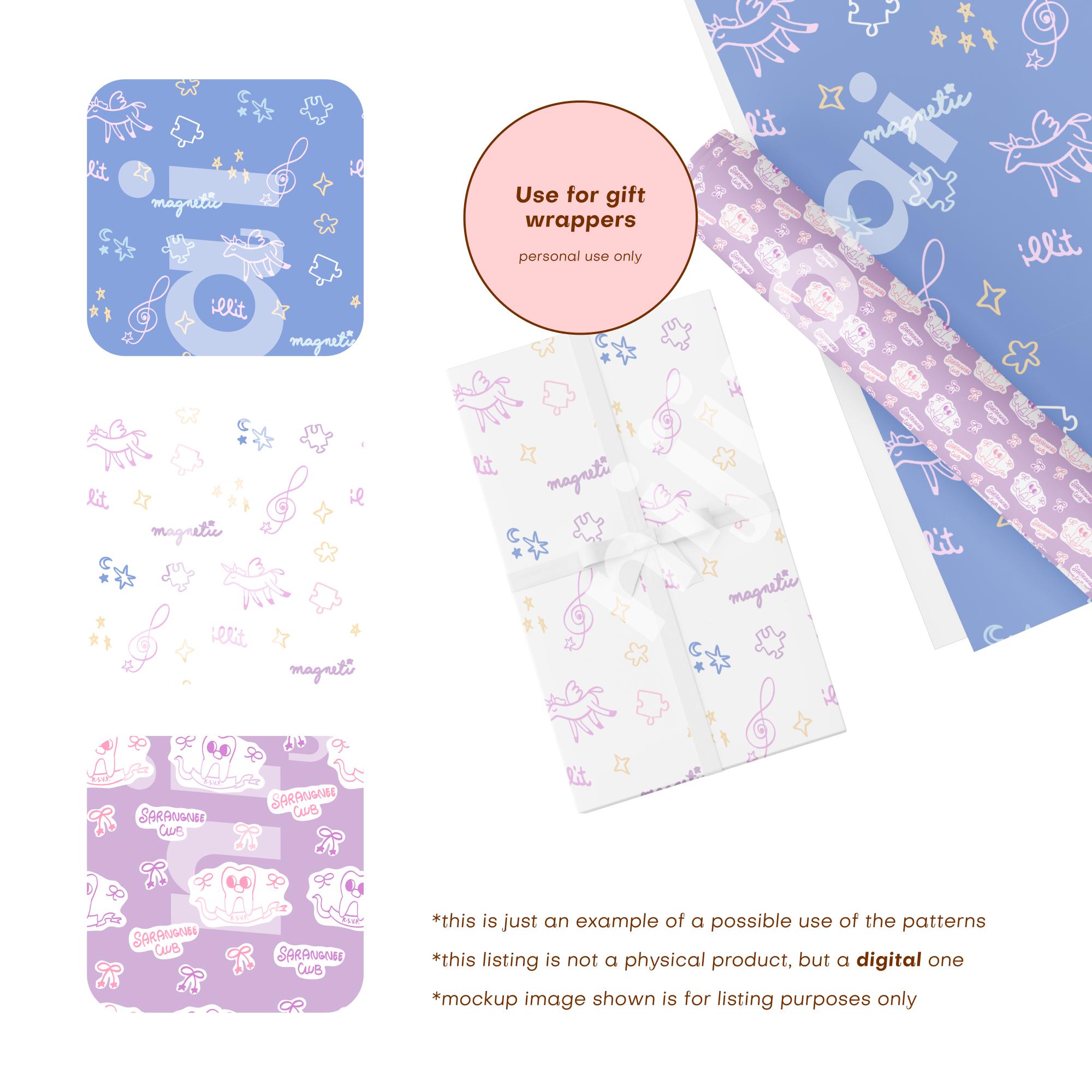 Illit Cherish Cute Digital Paper K-pop Magnetic Patterns for Planners ...
