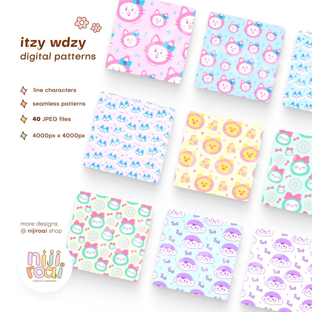 Itzy Wdzy Kpop Digital Pattern, Wallpaper Pack - Etsy