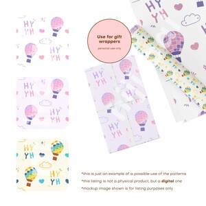 BTS Balloon Young Forever Digital Pattern Wallpaper Pack Digital Paper ...
