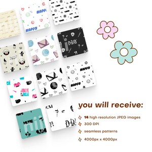 BTS Bundle Album Cover Art Digital Pattern Wallpaper Pack Digital Paper ...