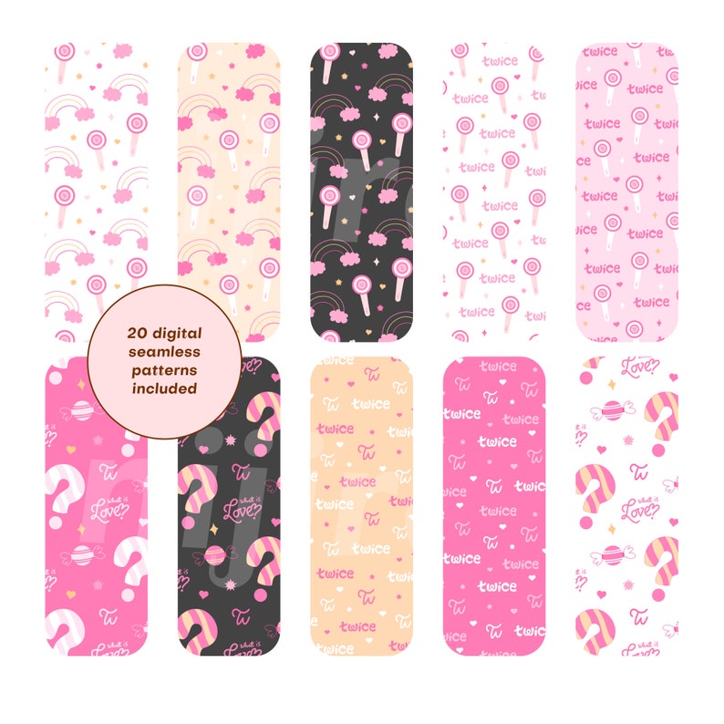 Twice Kpop Pink Digital Pattern, Wallpaper Pack - Etsy