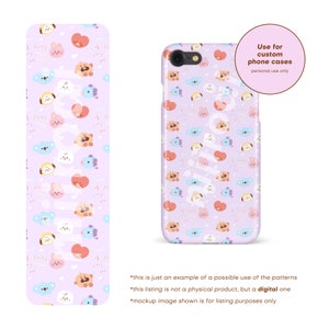 BTS BT21 Kpop Digital Pattern Wallpaper Pack Digital Paper Stationery ...