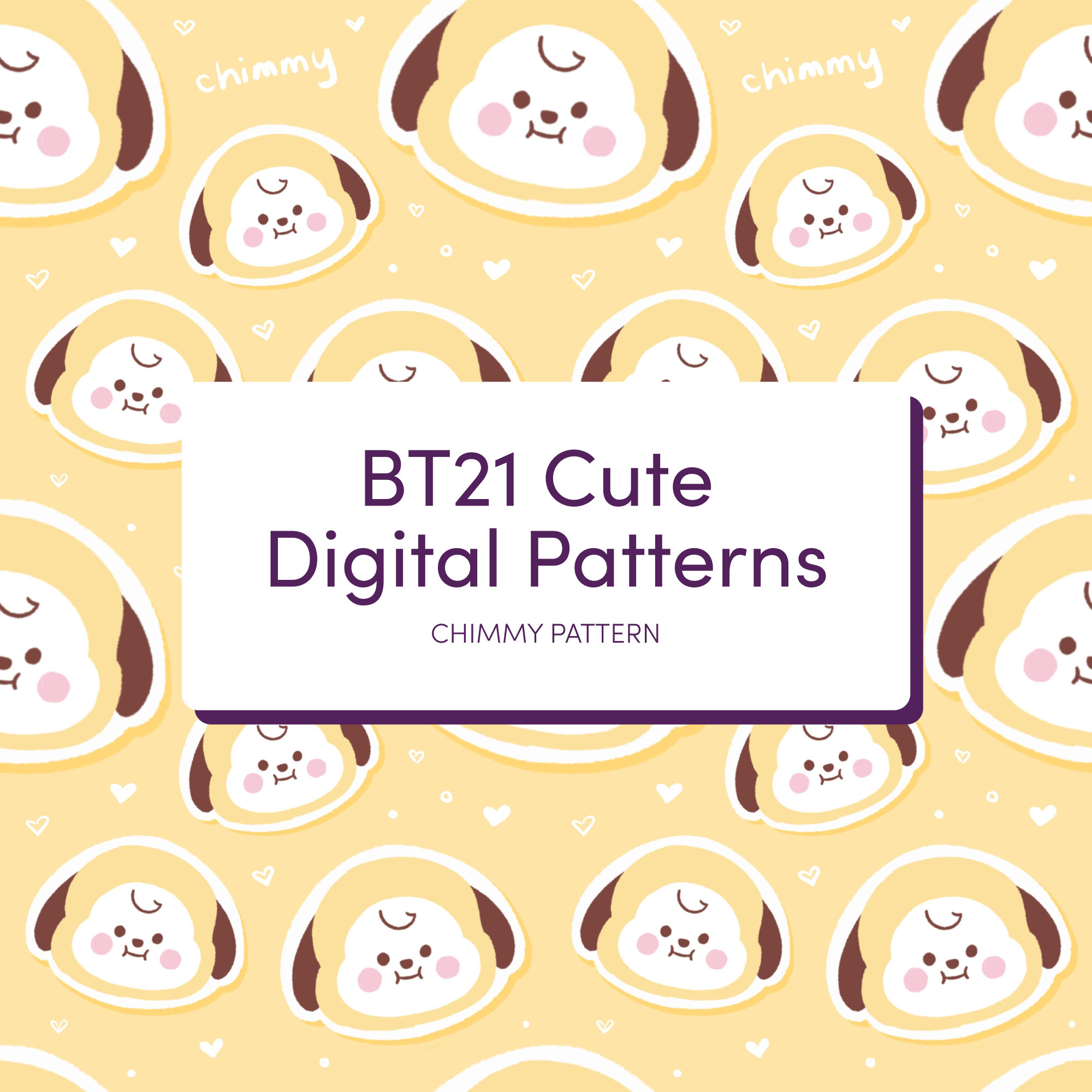 BTS BT21 Kpop Digital Pattern Wallpaper Pack - Etsy