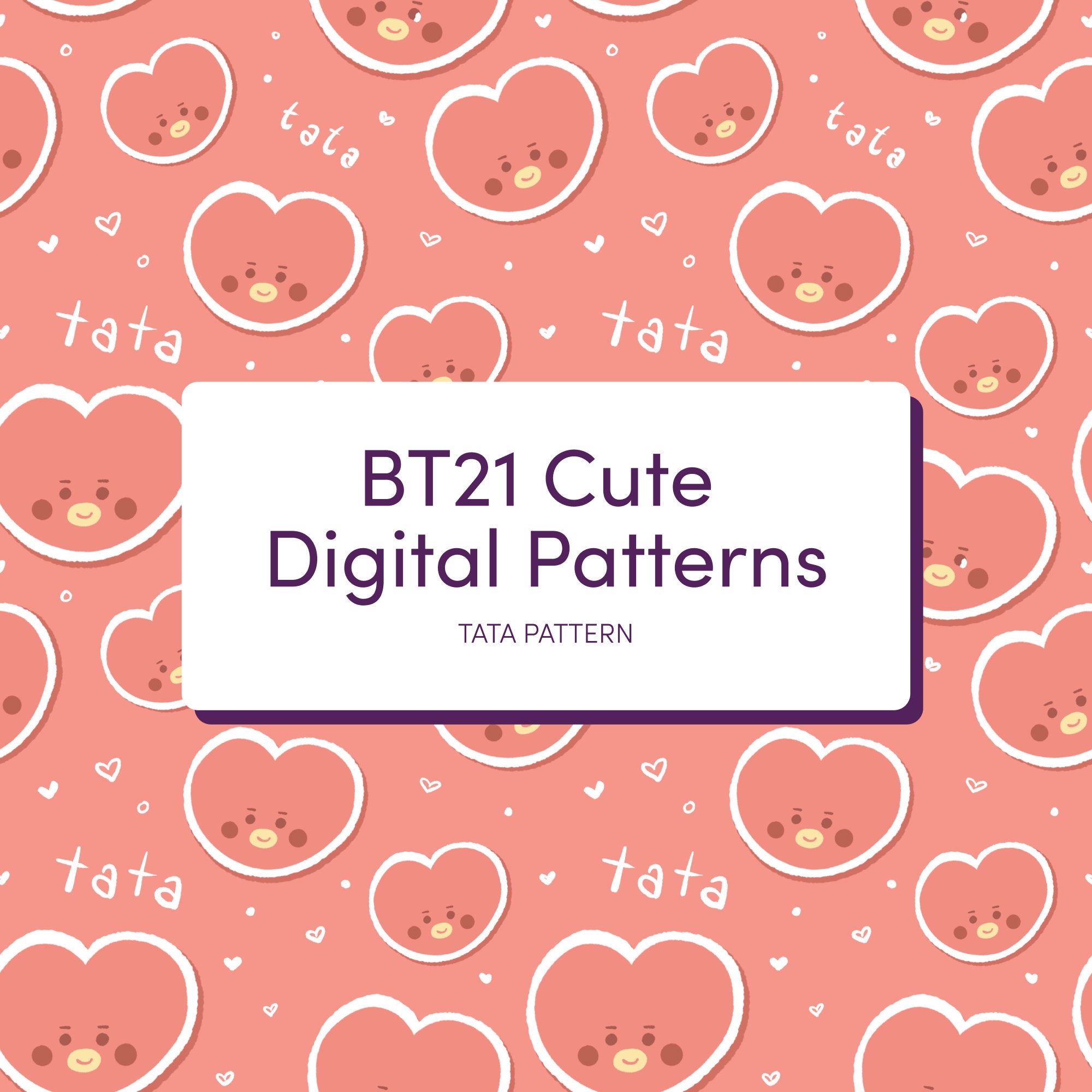 BTS BT21 Kpop Digital Pattern Wallpaper Pack - Etsy