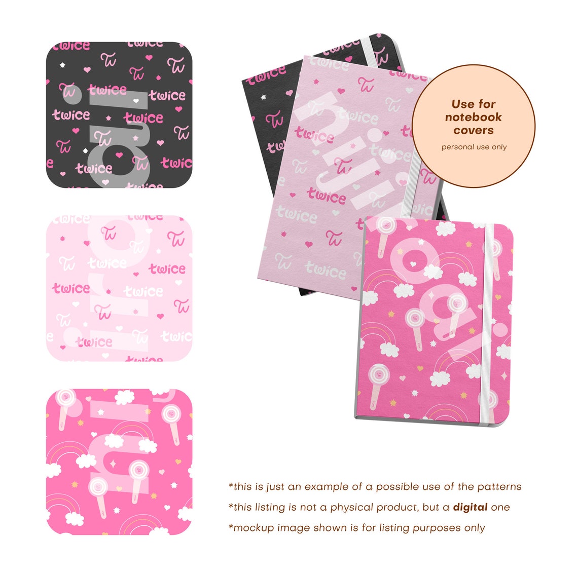 Twice Kpop Pink Digital Pattern, Wallpaper Pack - Etsy