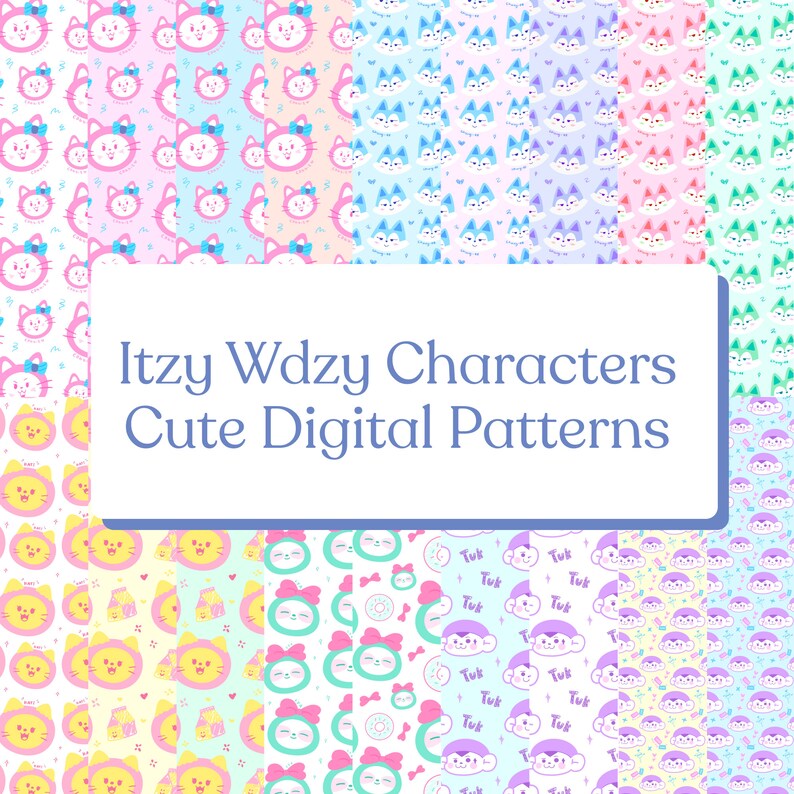 Itzy Wdzy Kpop Digital Pattern Wallpaper Pack - Etsy