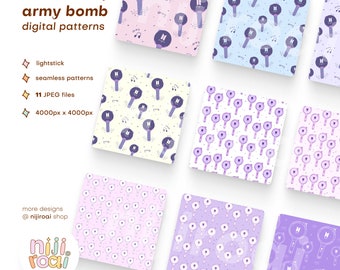 BTS Bundle Kpop Digital Patterns, Wallpaper Pack - Etsy