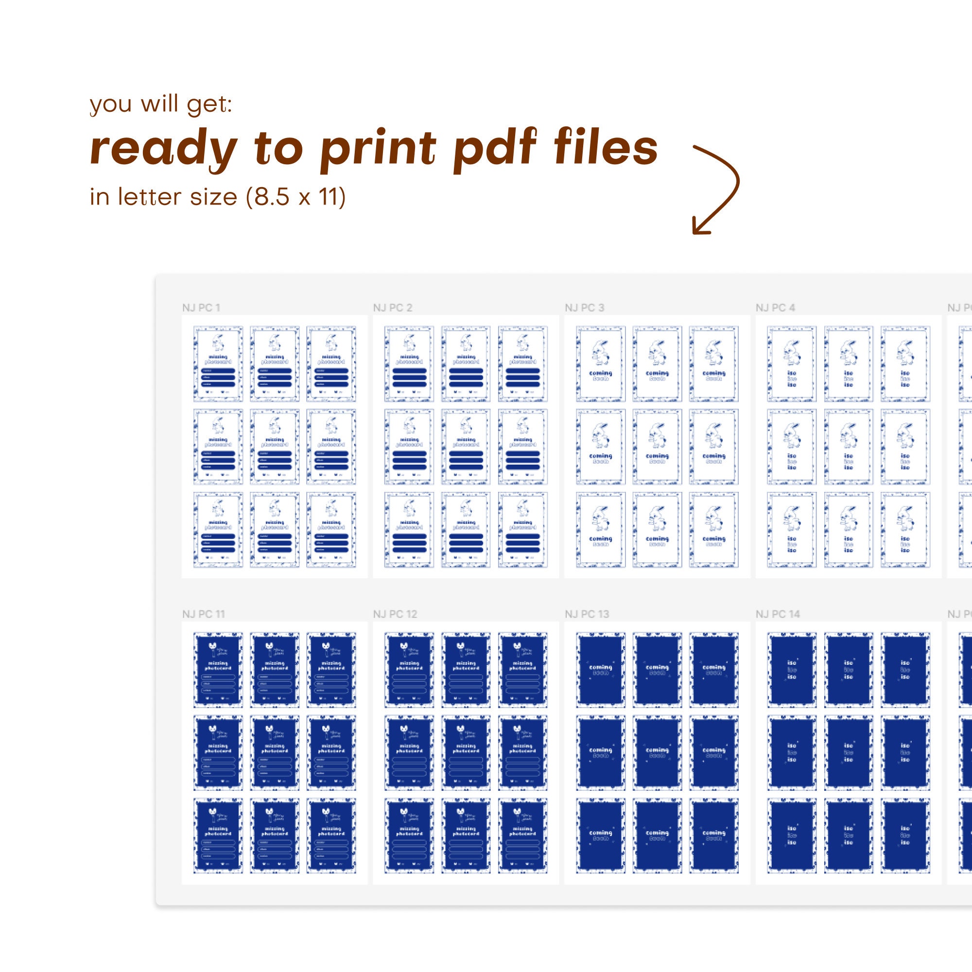 New Jeans Photocard Binder Fillers Placeholders KPOP Design Set 50 ...