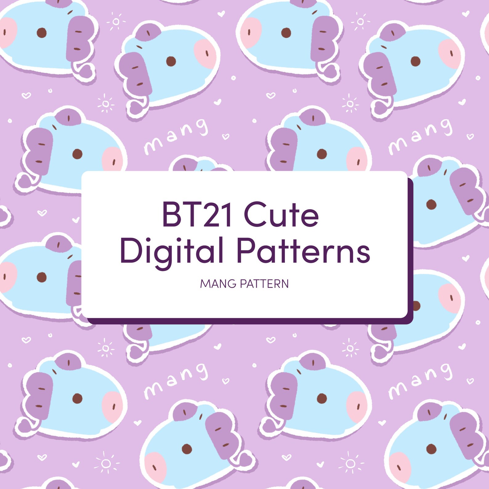 BTS BT21 Kpop Digital Pattern Wallpaper Pack - Etsy