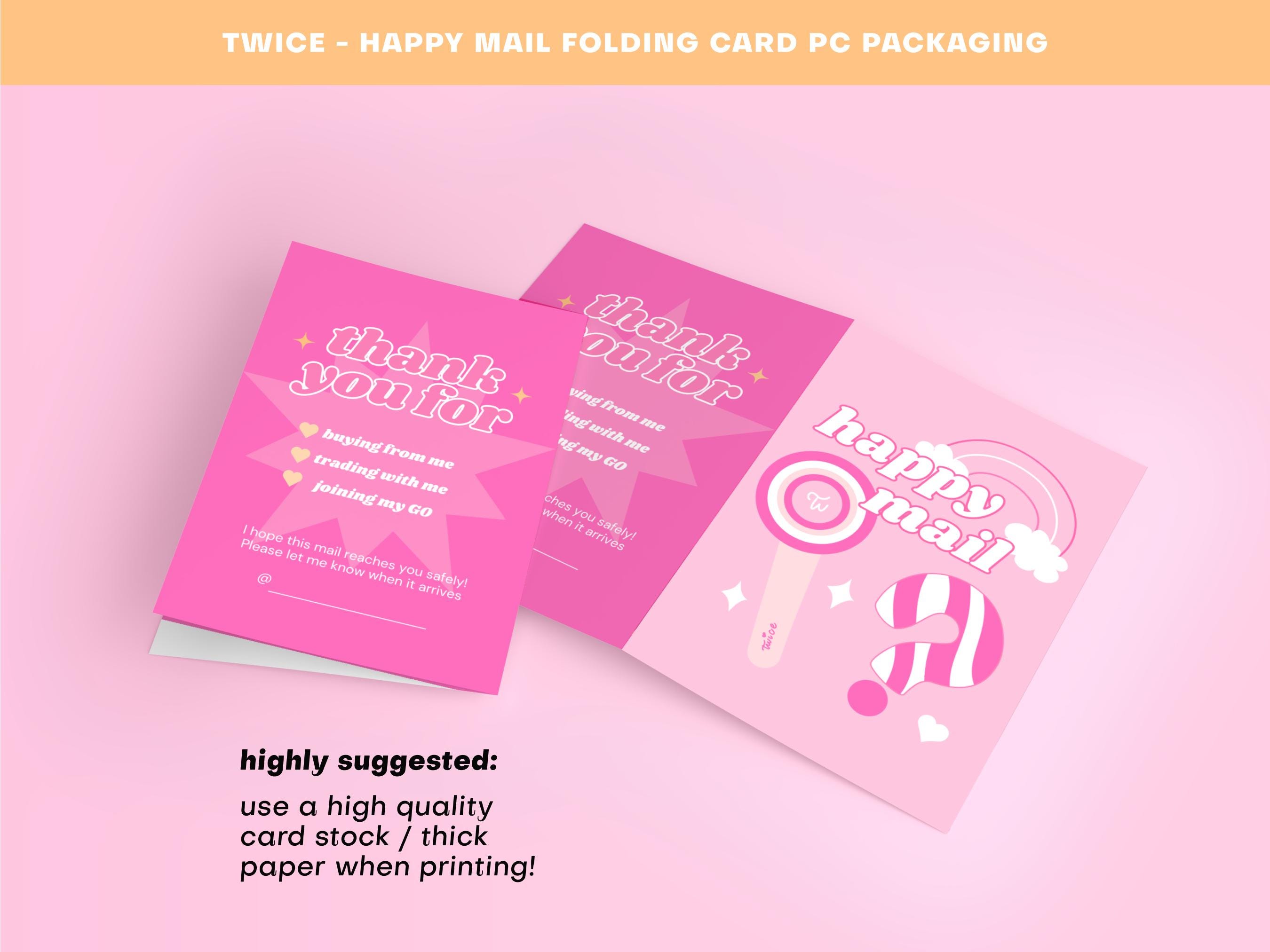 Twice Kpop Happy Mail Printable Photocard Packaging Envelope Template ...