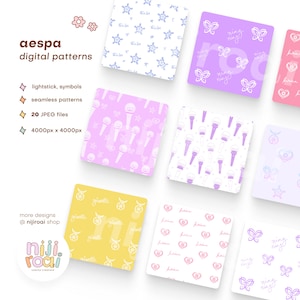 BTS BT21 Kpop Digital Pattern, Wallpaper Pack - Etsy