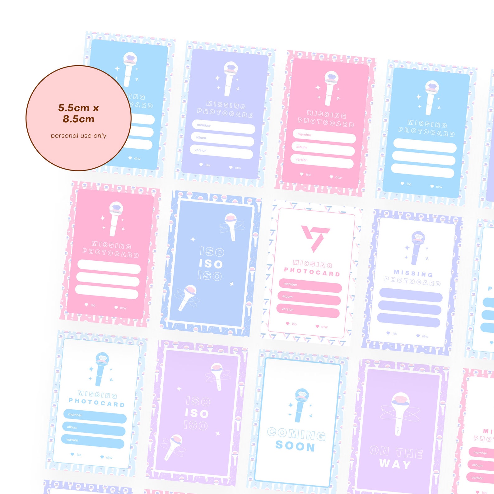 Seventeen Missing Photocard PC Kpop Binder Fillers Placeholder ...