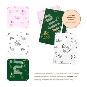 BTS Jungkook Kpop Digital Pattern Wallpaper Pack Digital Paper ...