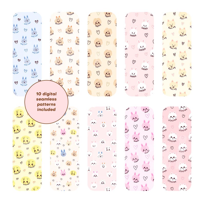 Stray Kids Skzoo Kpop Digital Pattern, paquete de fondos de pantalla ...