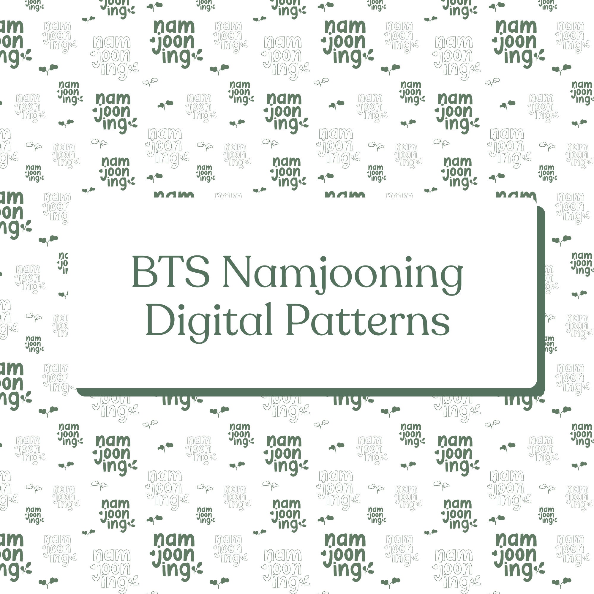 BTS KPOP RM Namjooning Digital Pattern Wallpaper Pack - Etsy