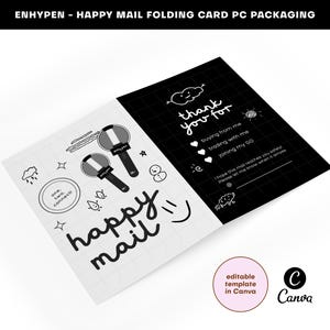 Enhypen Kpop Happy Mail Printable Photocard Packaging Envelope Editable ...