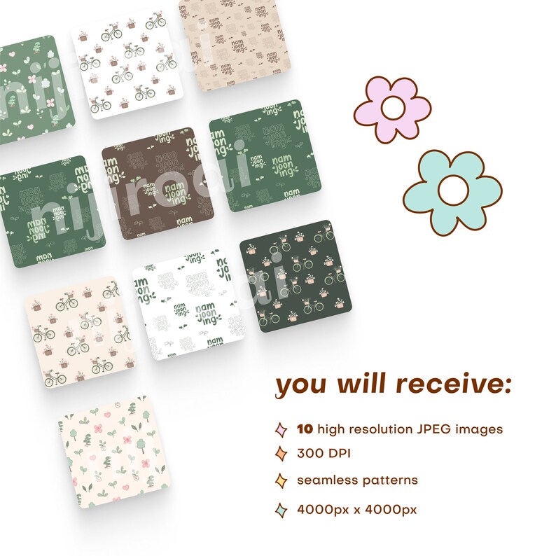 BTS KPOP RM Namjooning Digital Pattern, Wallpaper Pack - Etsy