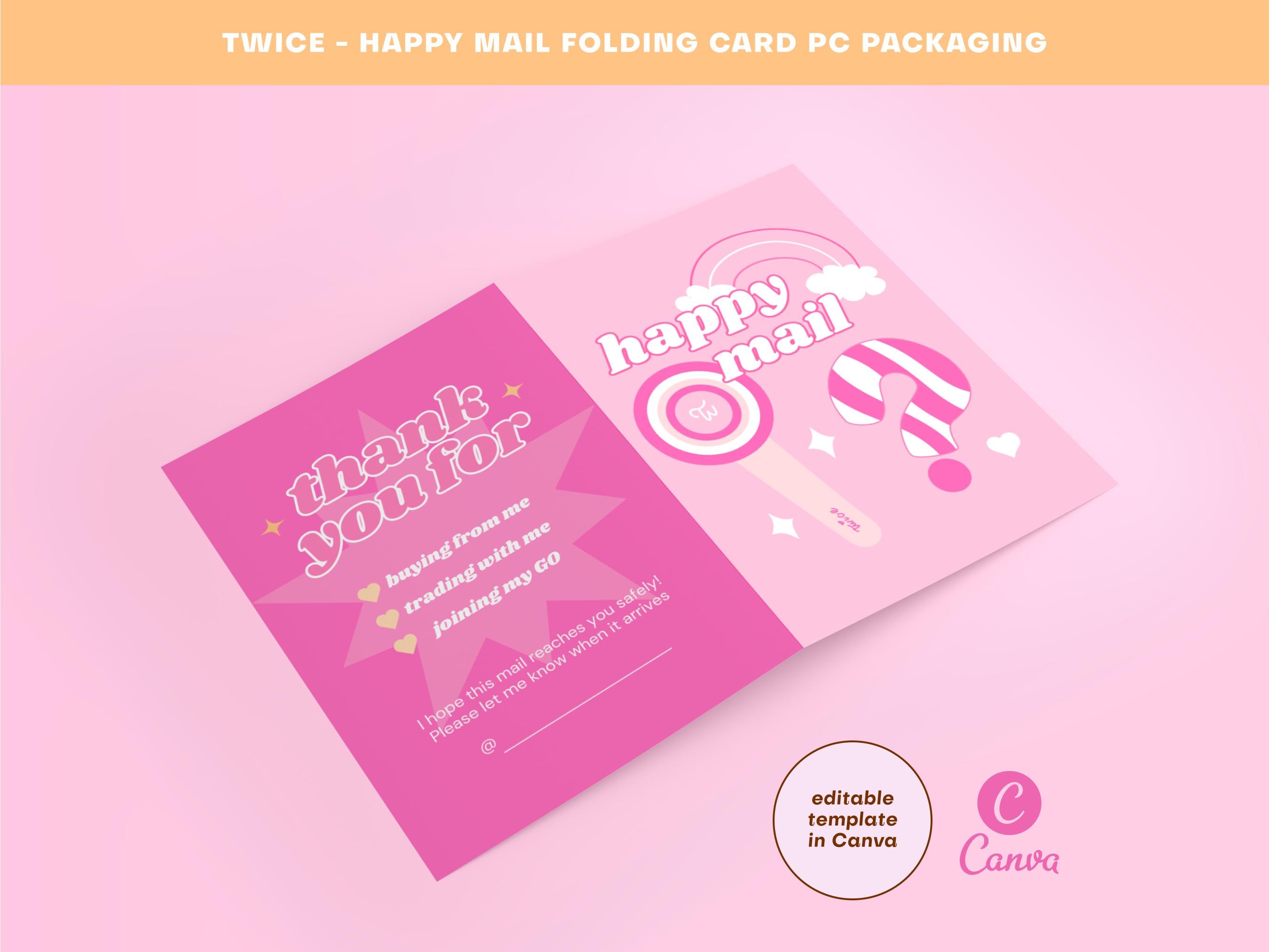 Twice Kpop Happy Mail Printable Photocard Packaging Envelope Template ...