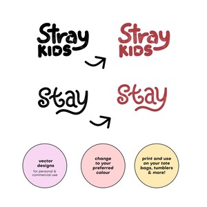 Kpop Stray Kids Decal PNG Cricut Files for T-shirts Stay SVG Vector ...