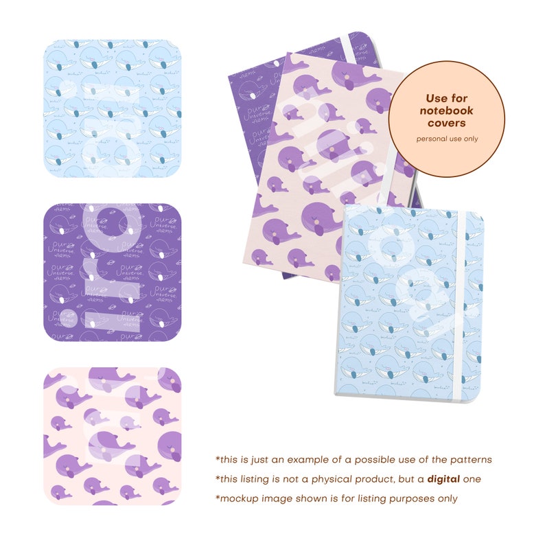 BTS Tiny Tan Army Purple Whale Digital Patterns Wallpaper, Kpop ...