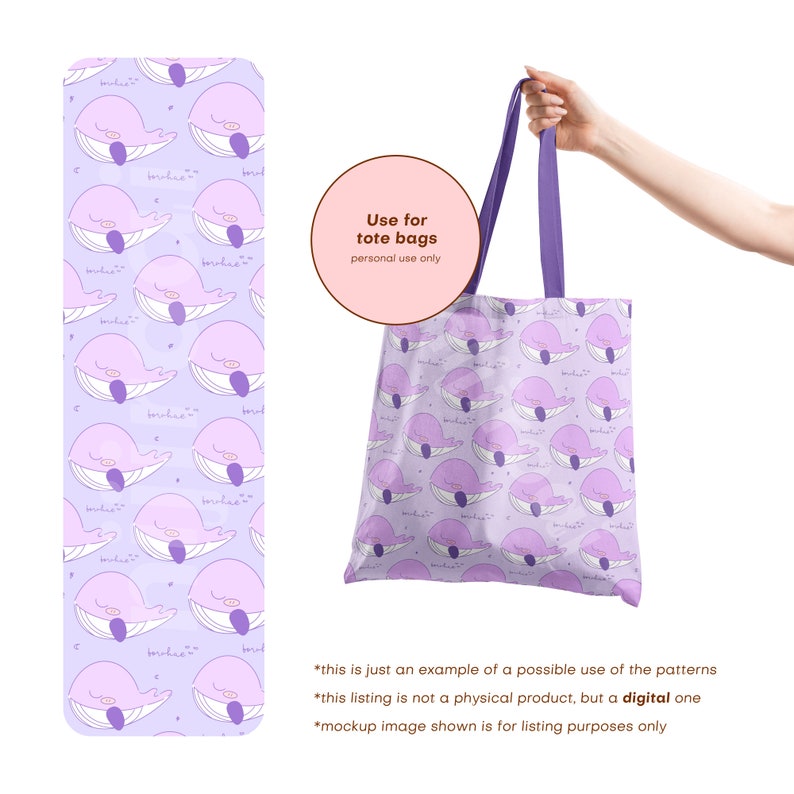 BTS Tiny Tan Army Purple Whale Digital Patterns Wallpaper, Kpop ...
