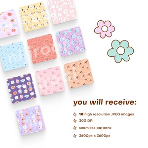 BTS BT21 Kpop Digital Pattern Wallpaper Pack Digital Paper Stationery ...