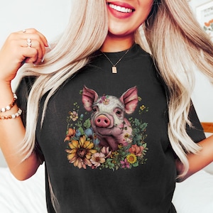 Cottagecore Pig Floral PNG, Western Desert Wild West Sublimation ...