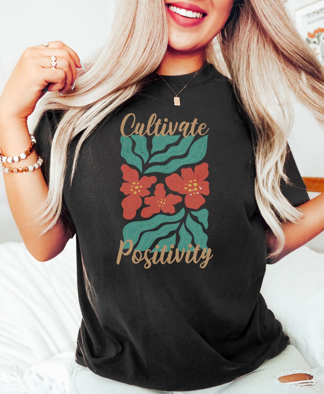 Positivity Flower PNG, Inspirational Quote, Retro Botanical Nature ...