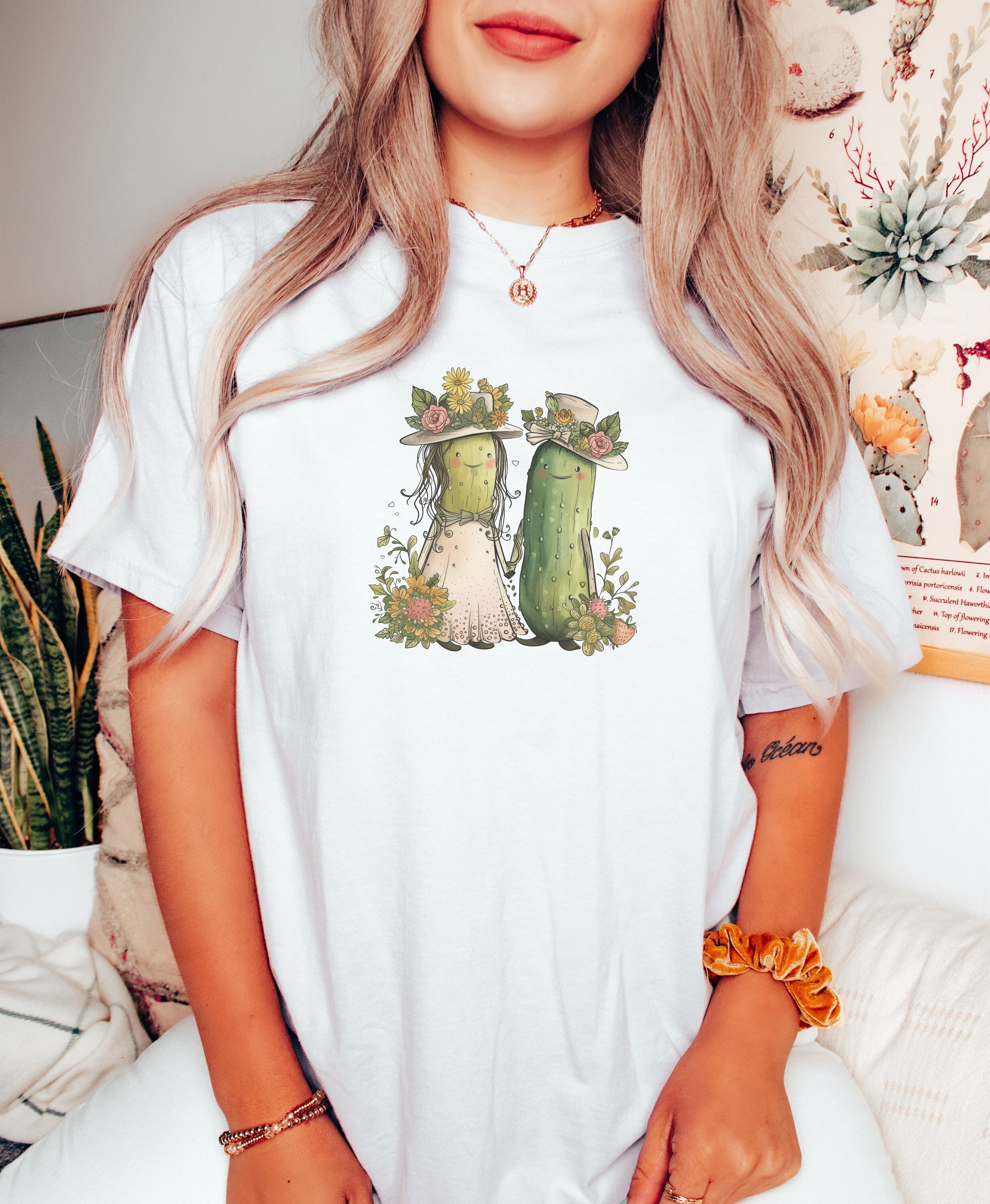 Cute Pickle Love Story PNG, Funny Pickle Bride and Groom Wedding ...