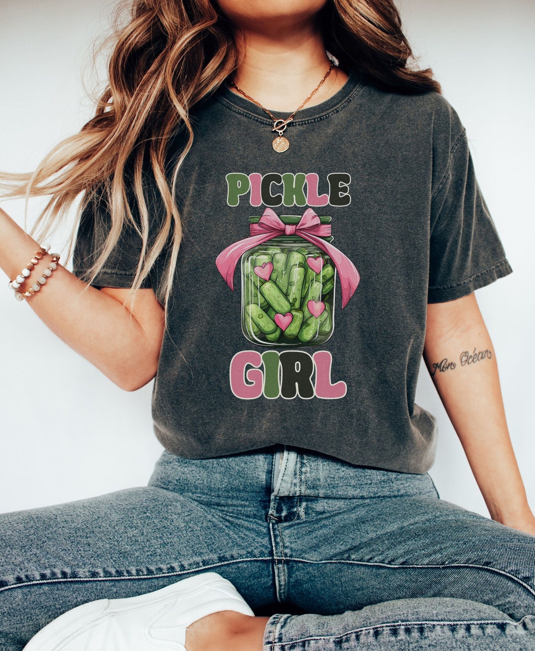 Pickle Girl PNG, Funny Quirkie Valentine, Gherkin Lovers, Pickle Jar ...
