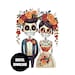 Sugar Skull Bride and Groom Skeleton PNG, Funny Wedding Couple ...