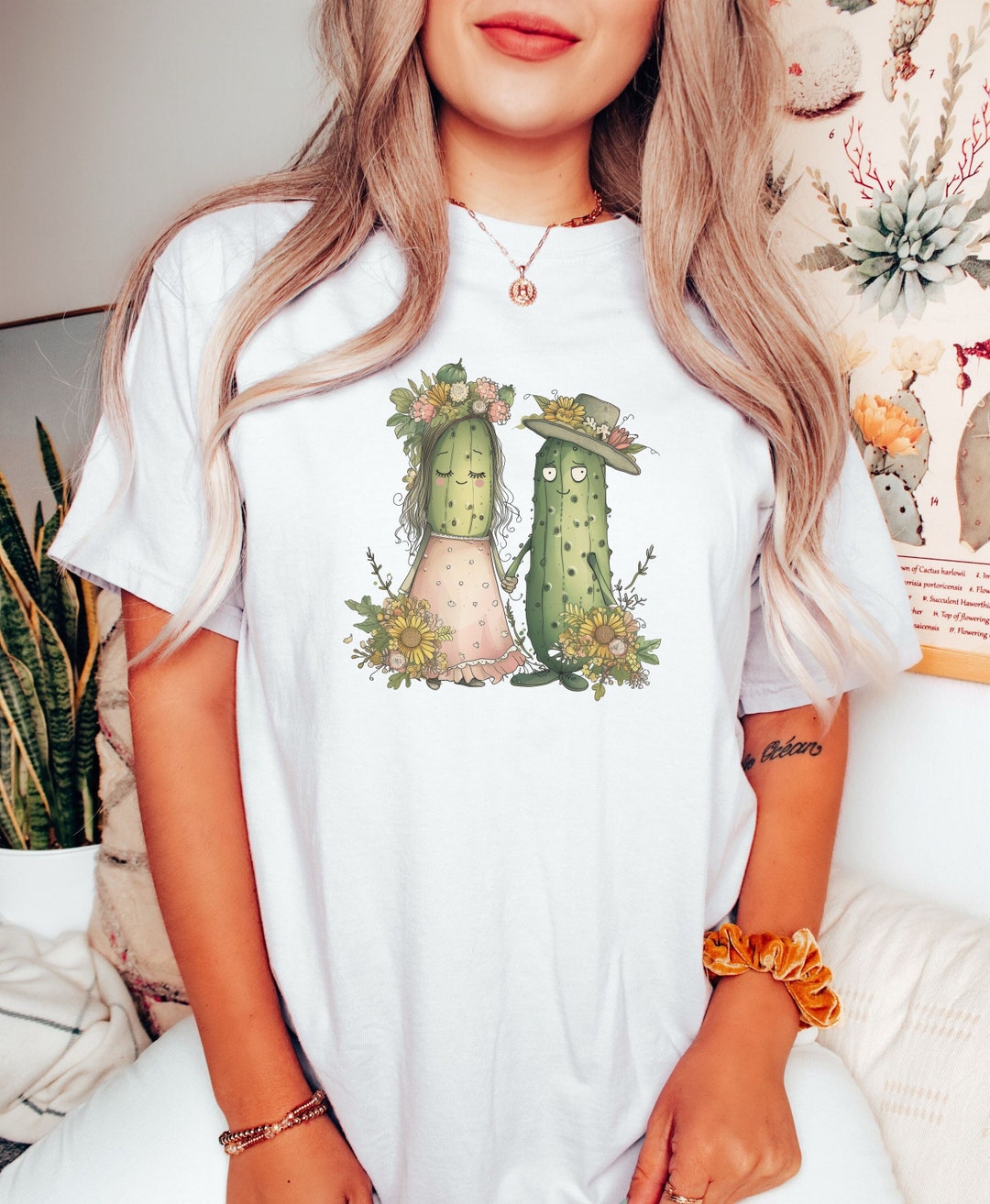 Cute Pickle Love Story PNG, Funny Pickle Bride and Groom Wedding ...