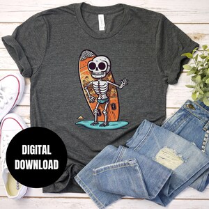 Funny Alien Surfer Skeleton PNG, Fun Surf, Surfing Skeleton Sublimation ...