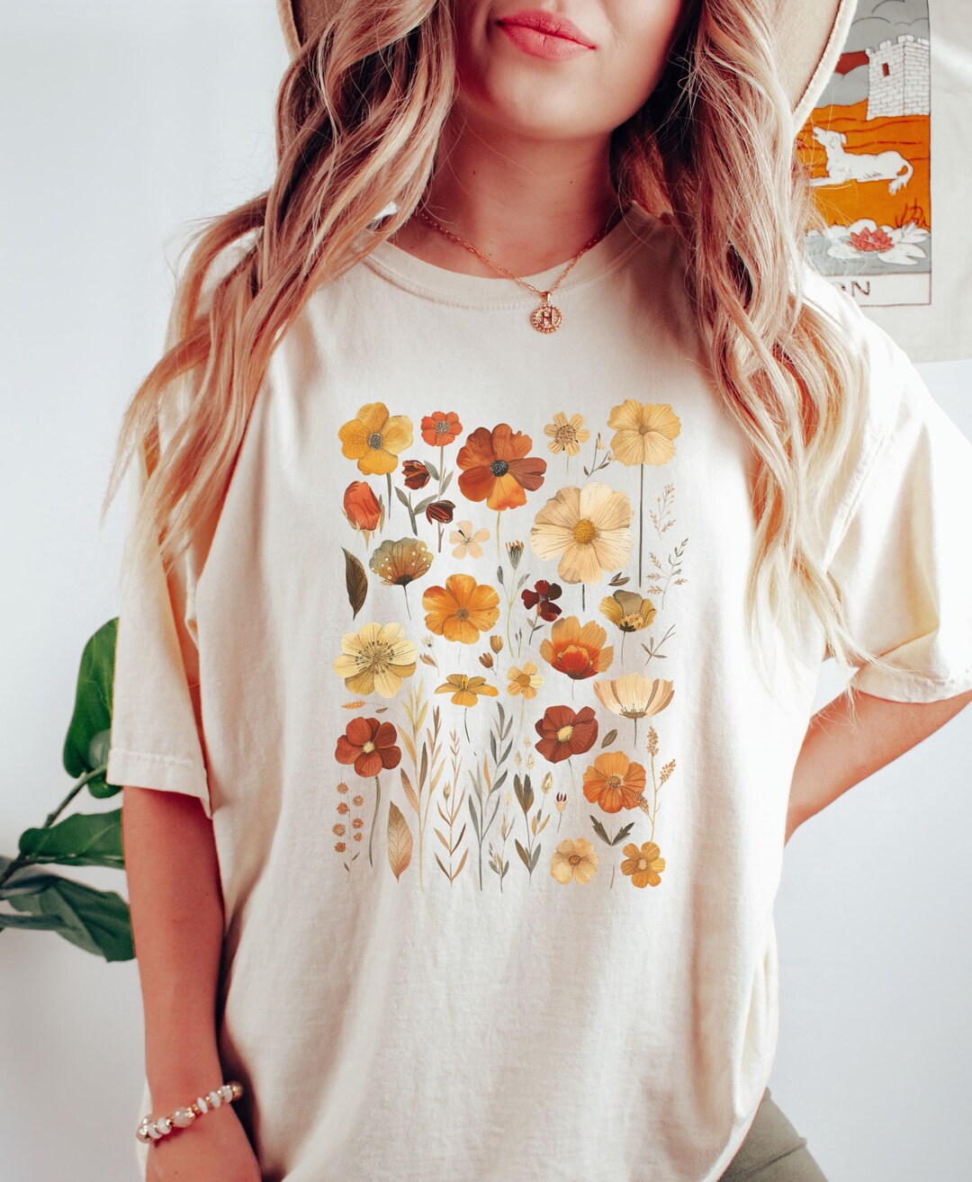 Retro Pressed Wildflowers PNG, Fall Boho Wild Flower, Botanical Floral ...