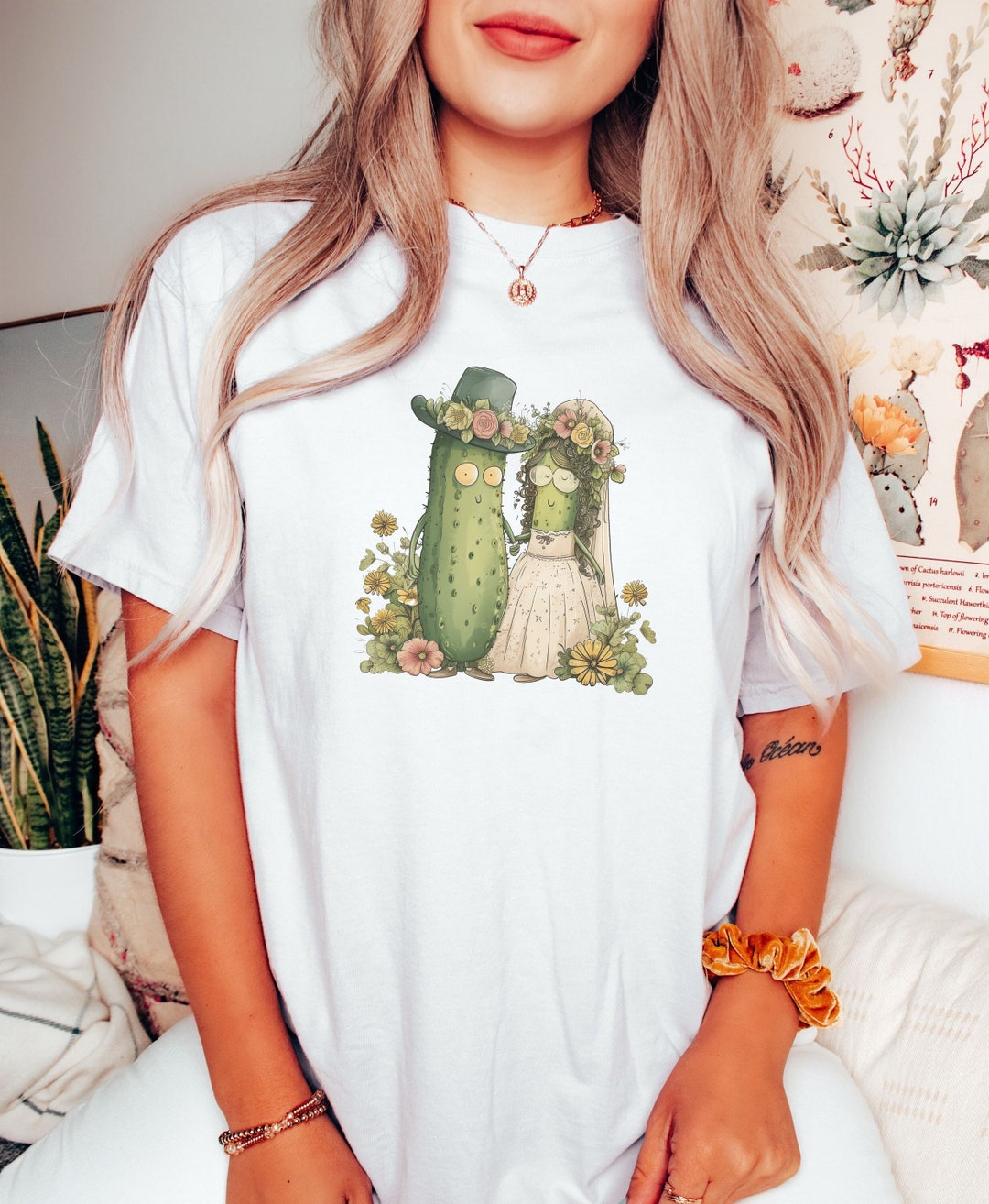 Cute Pickle Love Story PNG, Funny Pickle Bride and Groom Wedding ...