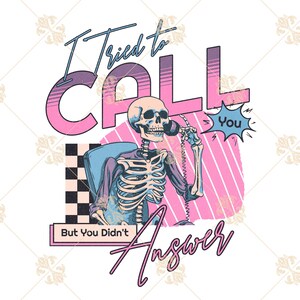 Funny Retro Skeleton PNG, Skeleton Calling, Vintage Skull Lover ...
