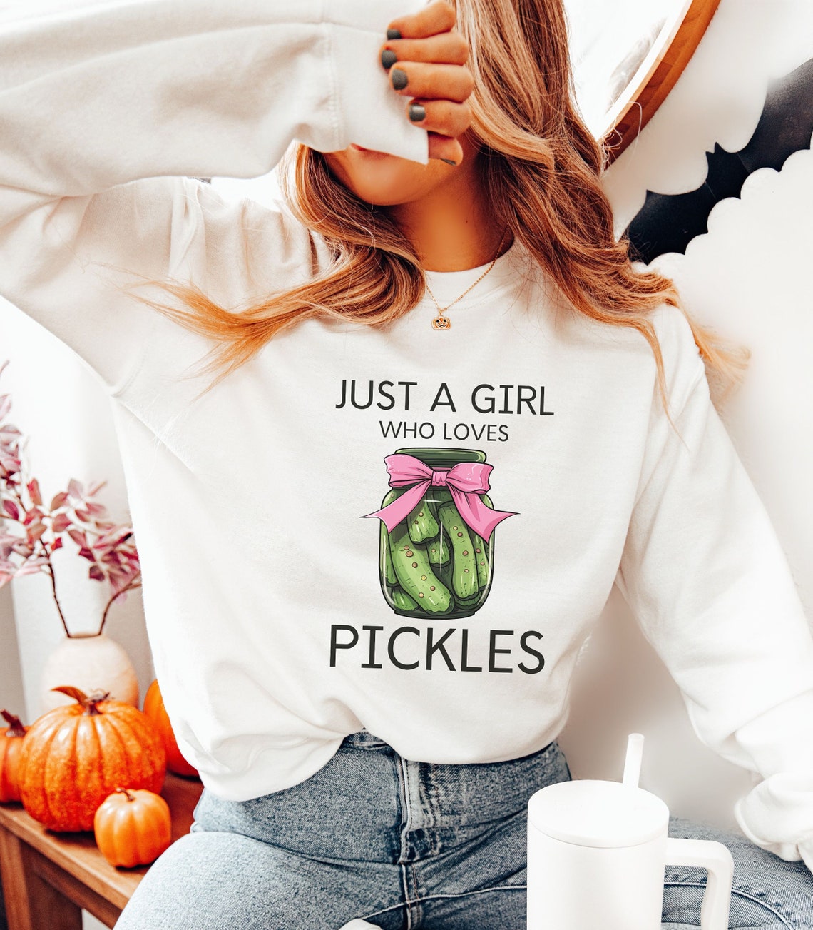 Just A Girl Who Loves Pickles PNG, Funny Quirkie Pickle Girl, Gherkin ...