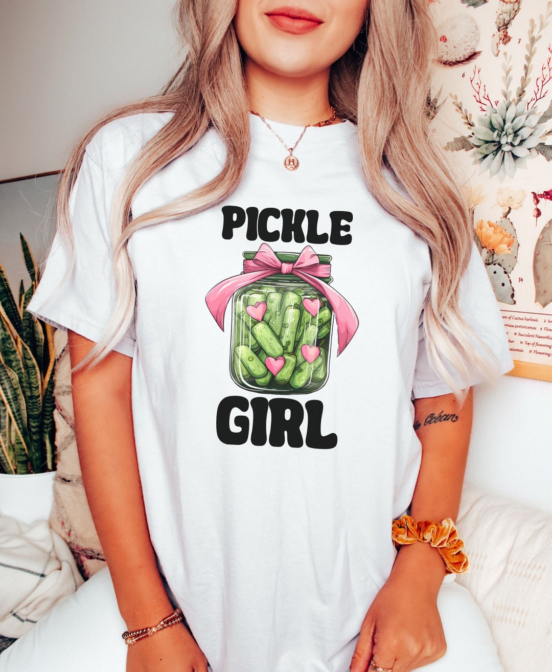 Pickle Girl PNG, Funny Quirkie Valentine, Gherkin Lovers, Pickle Jar ...