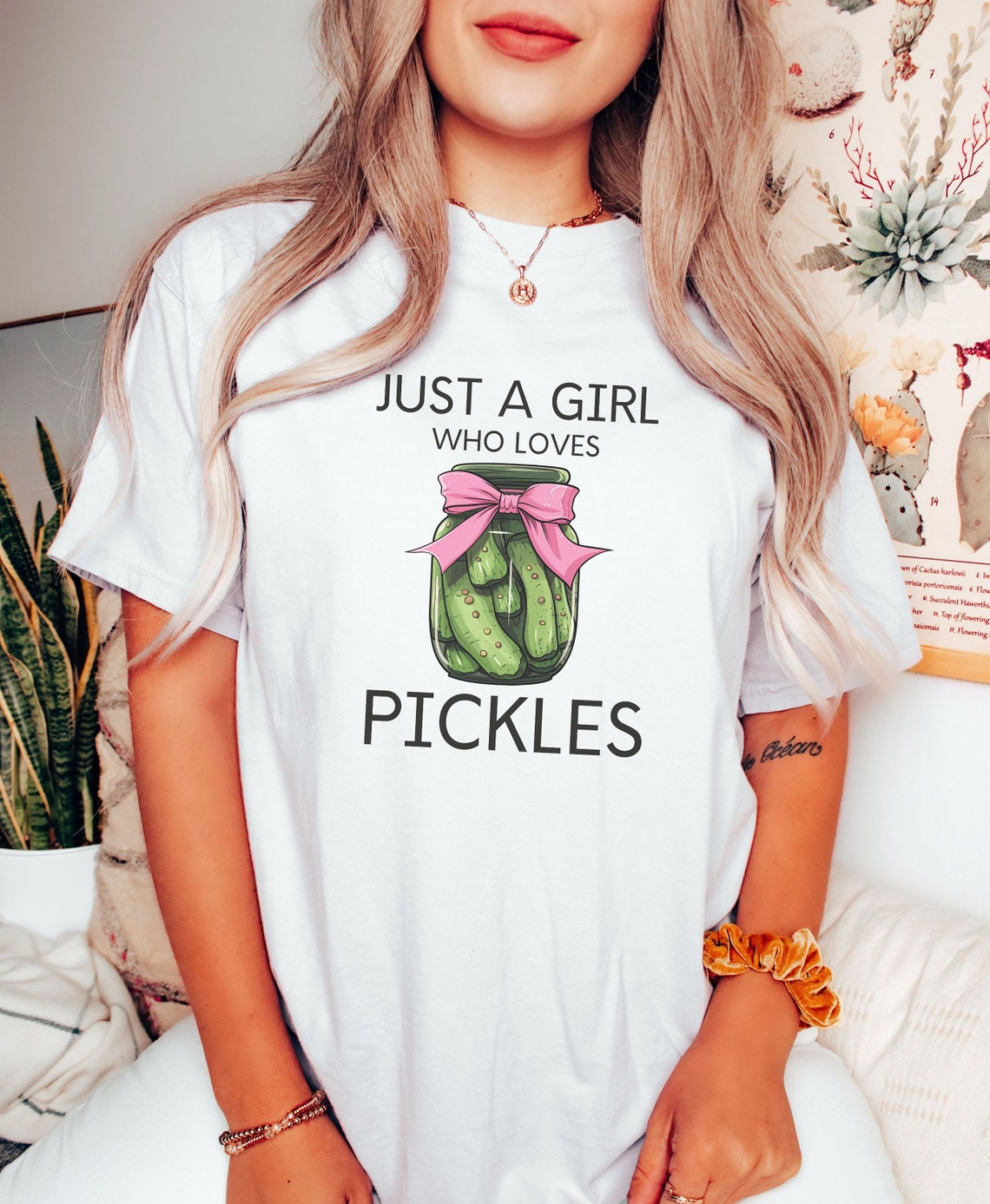 Just A Girl Who Loves Pickles PNG, Funny Quirkie Pickle Girl, Gherkin ...